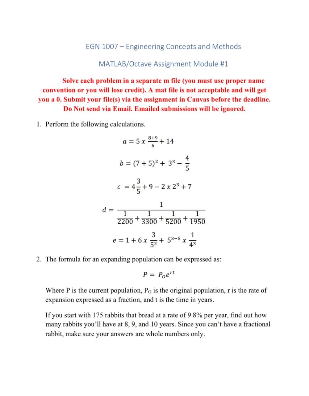 Solved EGN 1007 – Engineering Concepts and Methods | Chegg.com