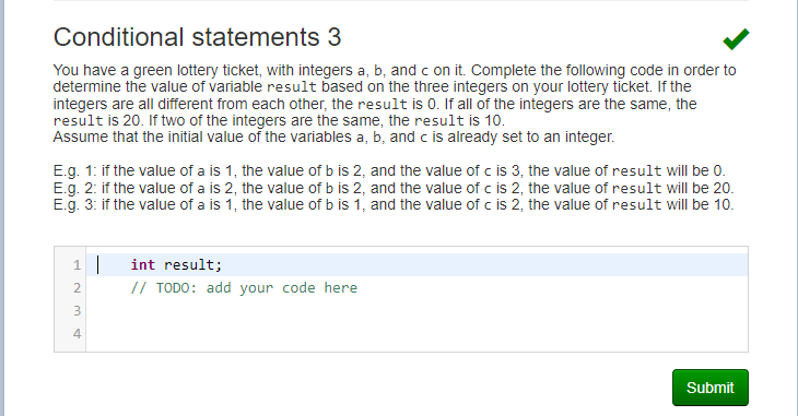 Solved Conditional statements 1 Given 2 integers, a and b, | Chegg.com