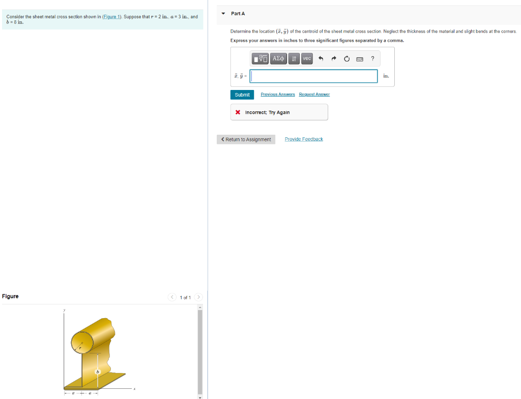 Solved Part A Consider the sheet metal cross section shown | Chegg.com