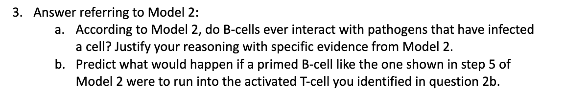 Solved Module 2 - B cell priming3. Answer referring to Model | Chegg.com