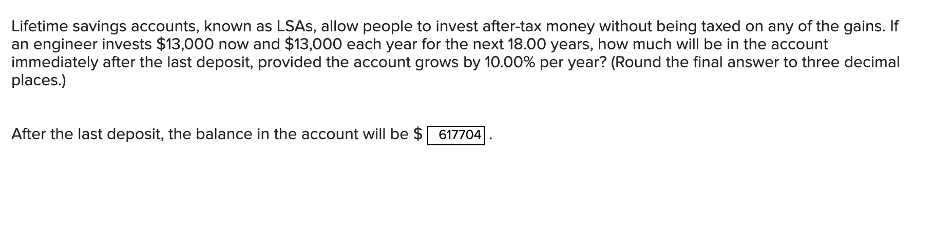 Solved Lifetime savings accounts, known as LSAs, allow | Chegg.com