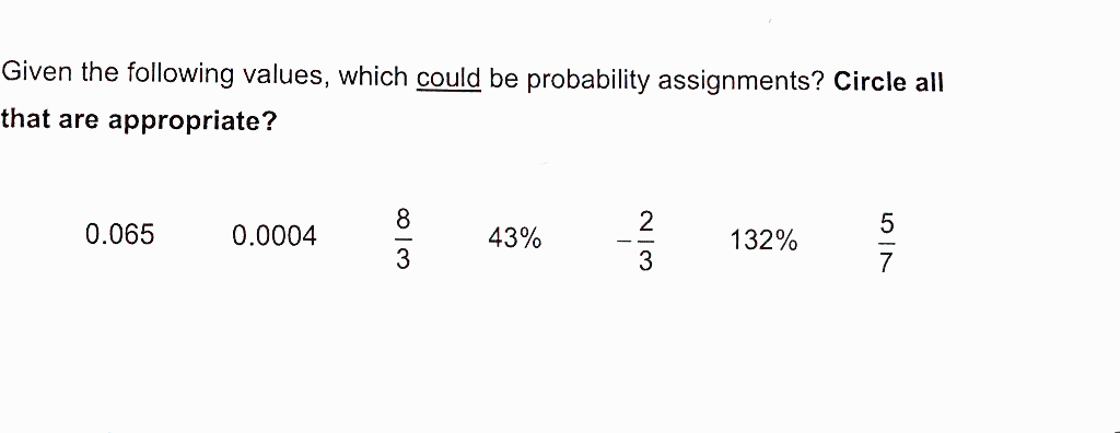 Solved Given the following values, which could be | Chegg.com