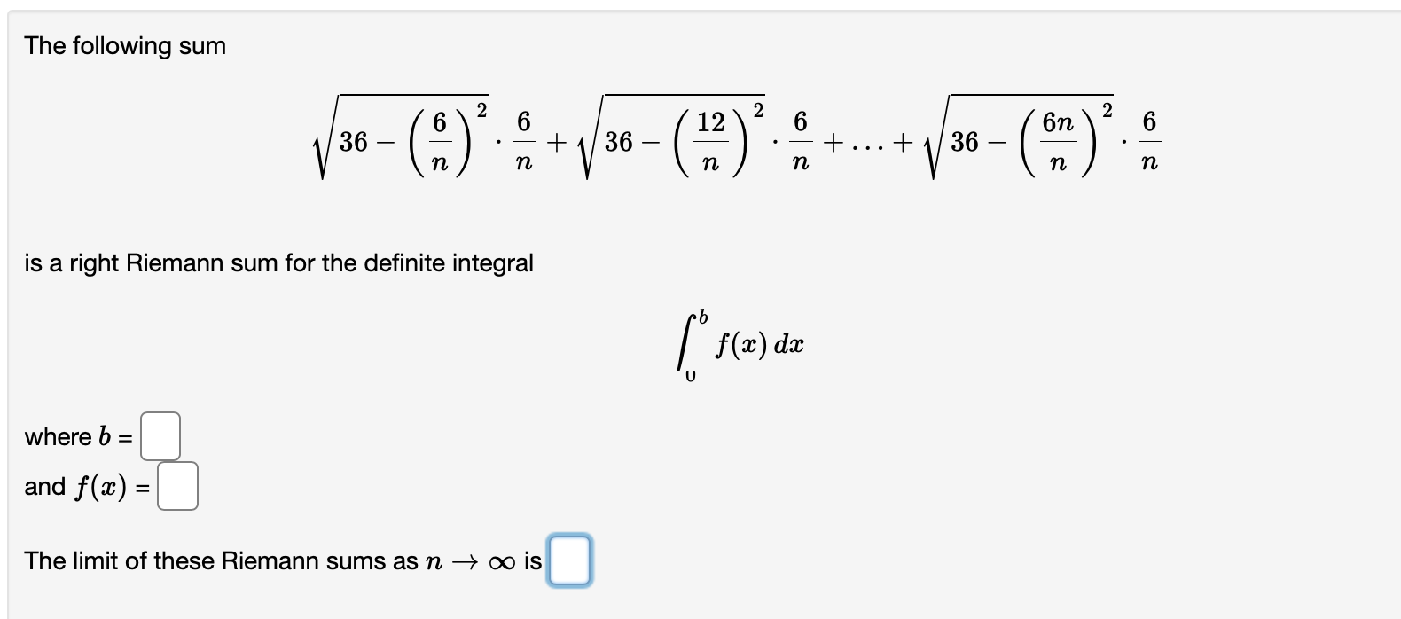 Solved The following sum | Chegg.com