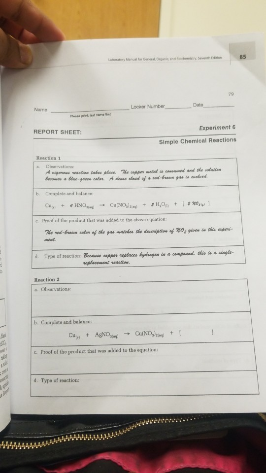 Solved Laboratory Manual for General Organic, and | Chegg.com