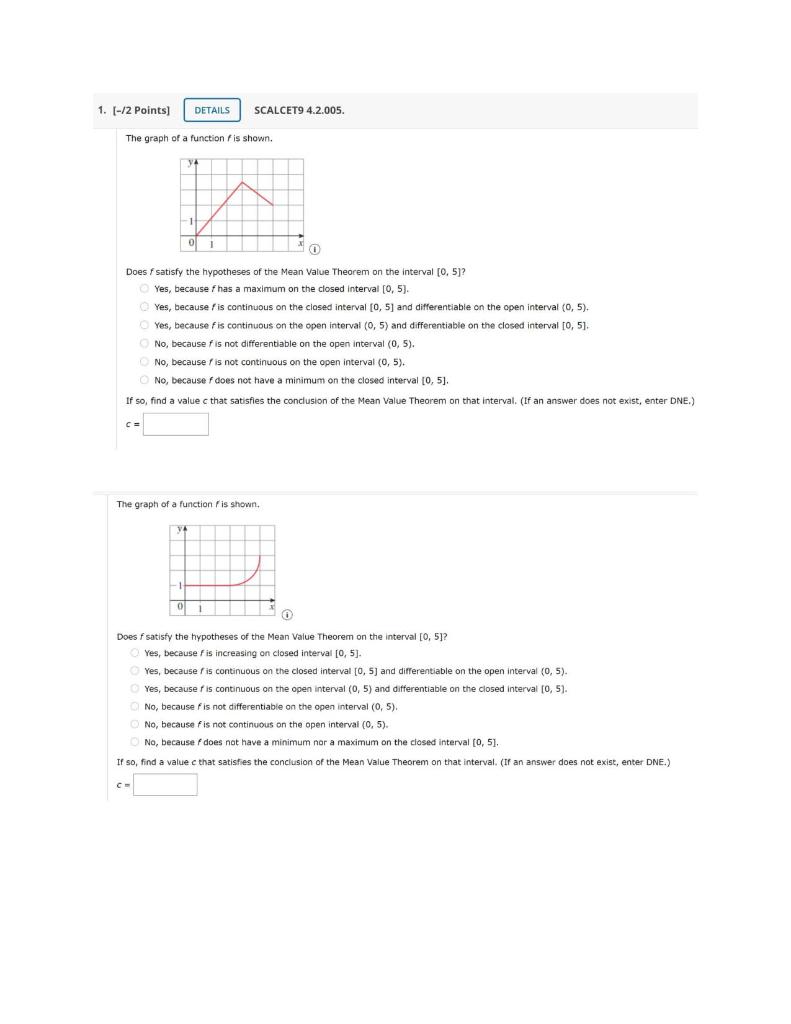 Solved 1. (-12 points) DETAILS SCALCET9 4.2.005. The graph | Chegg.com