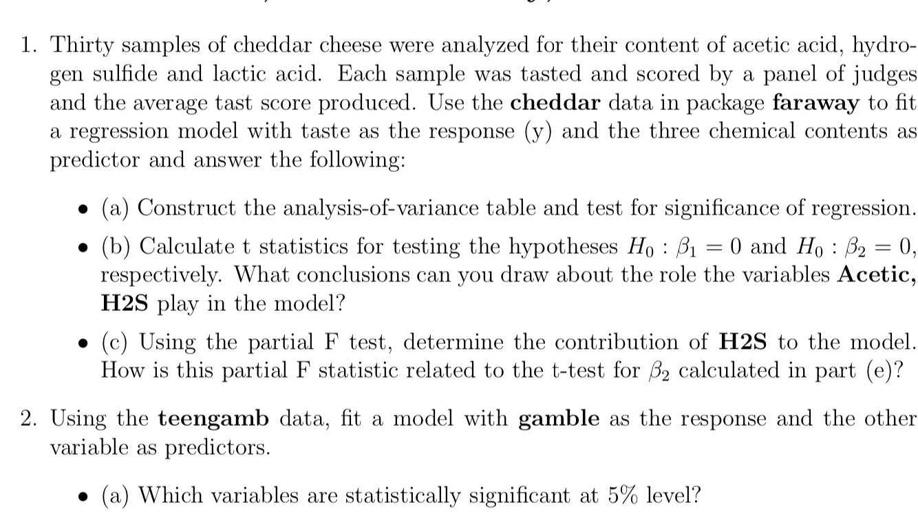 1. Thirty samples of cheddar cheese were analyzed for | Chegg.com