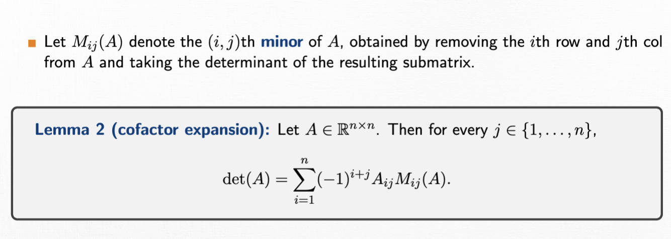 Solved Use cofactor expansion to show that the determinant | Chegg.com