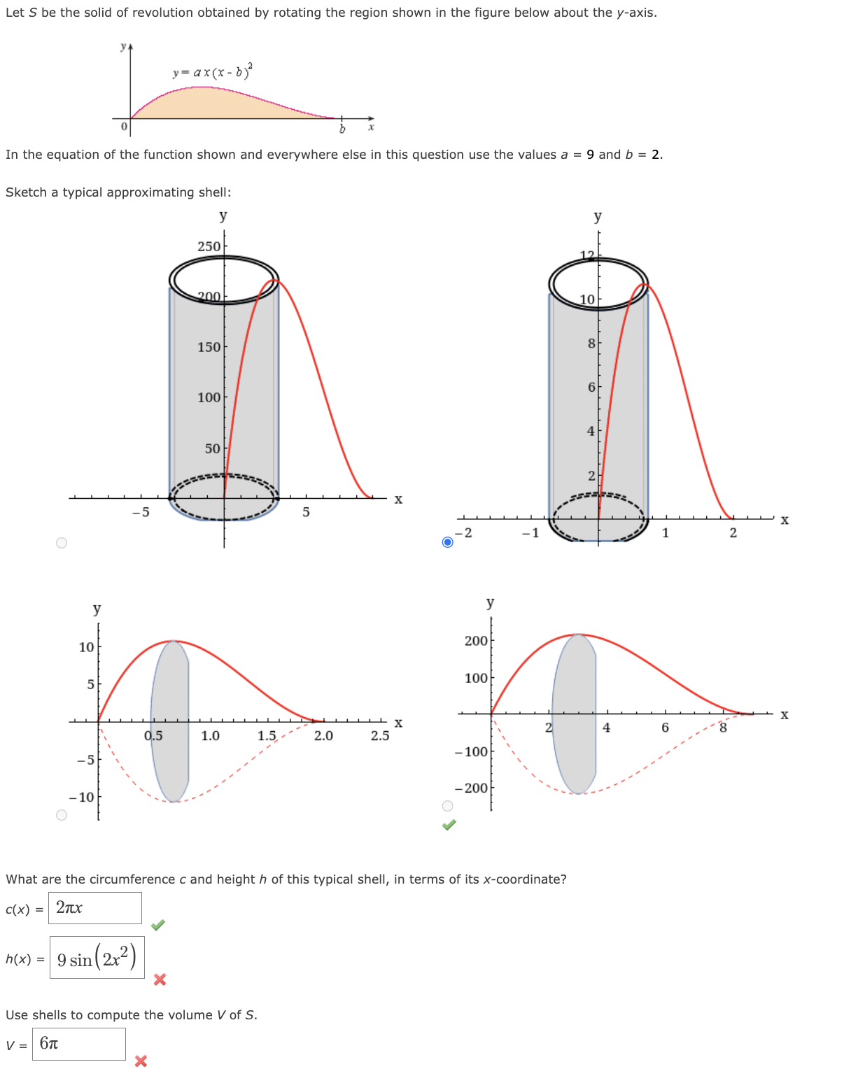 Solved Let S ﻿be the solid of revolution obtained by | Chegg.com