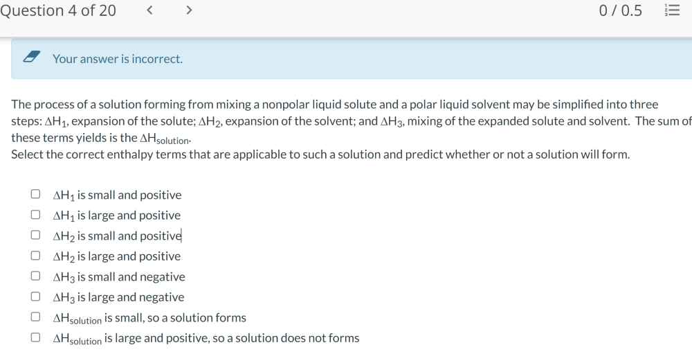 Solved The process of a solution forming from mixing a | Chegg.com