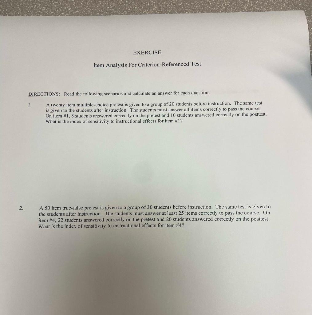 3- Fifty students are given a 50-item multiple | Chegg.com