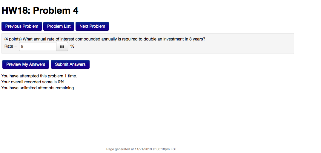 Solved HW18: Problem 4 Previous Problem Problem List Next | Chegg.com