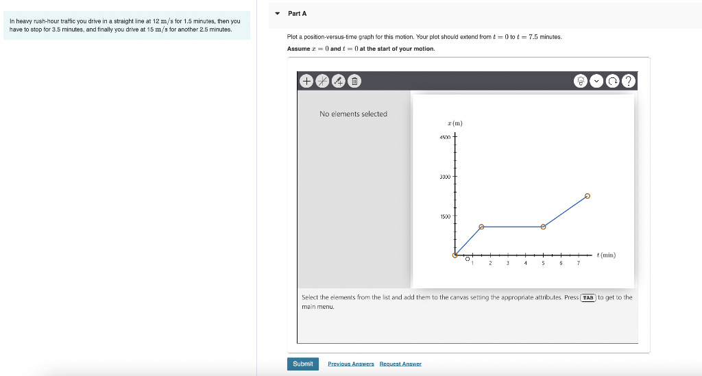 Solved In heavy rush-hour traftic you drive in a straight | Chegg.com
