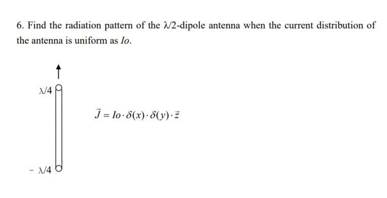 Solved 6. Find the radiation pattern of the N2-dipole | Chegg.com