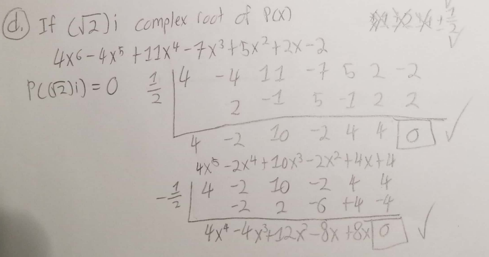 Solved I'm doing polynomials from MATH1210 Techniques of | Chegg.com