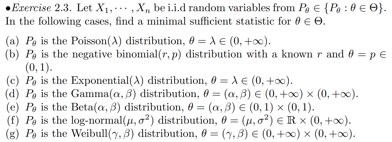 Solved * ﻿Exercise 2.3. ﻿Let x1,cdots,xn ﻿be i.i.d random | Chegg.com