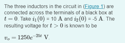 Solved The three inductors in the circuit in I are connected | Chegg.com