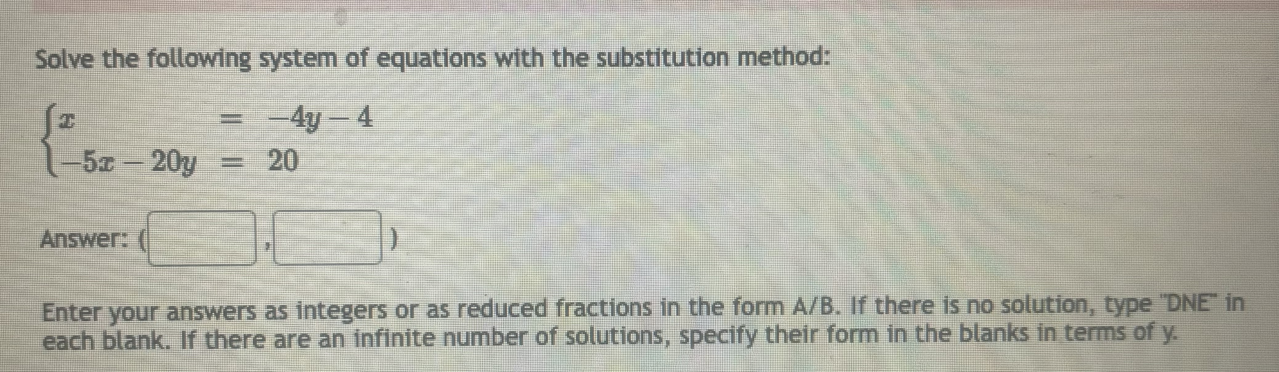 Solved Solve the following system of ﻿equations with the | Chegg.com
