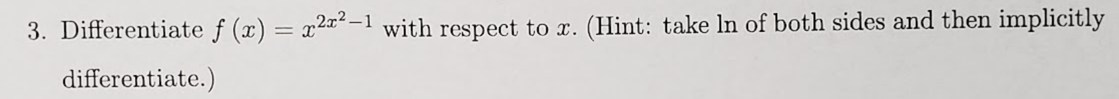 Solved 3. Differentiate f(x)=x2x2−1 with respect to x. | Chegg.com