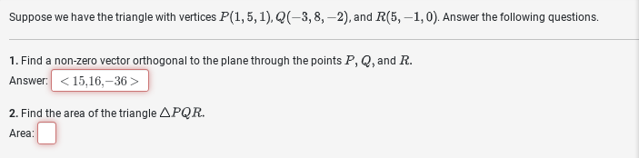 Solved Suppose we have the triangle with vertices | Chegg.com