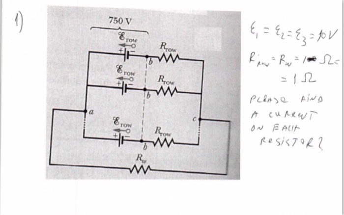 Solved 750 V row row 1 row | Chegg.com