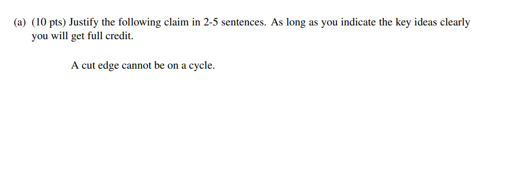 Solved (a) (10 pts) Justify the following claim in 2-5 | Chegg.com