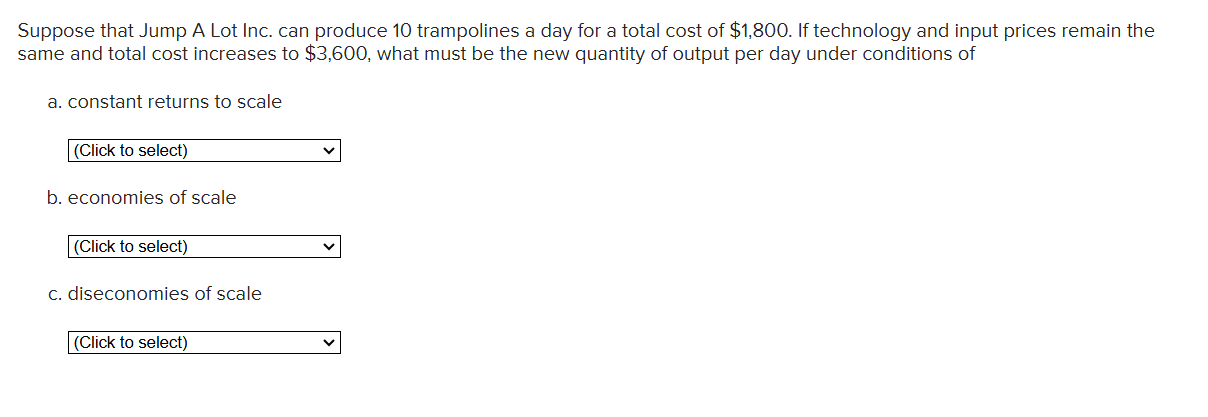 Solved Suppose that Jump A Lot Inc. can produce 10 | Chegg.com