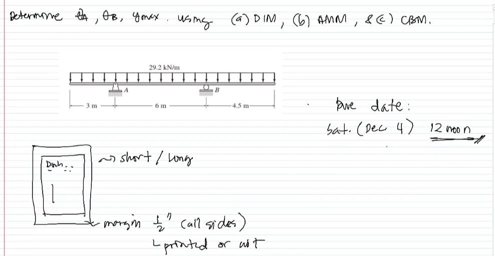 Solved Determine angle A, B and ymax using Double | Chegg.com