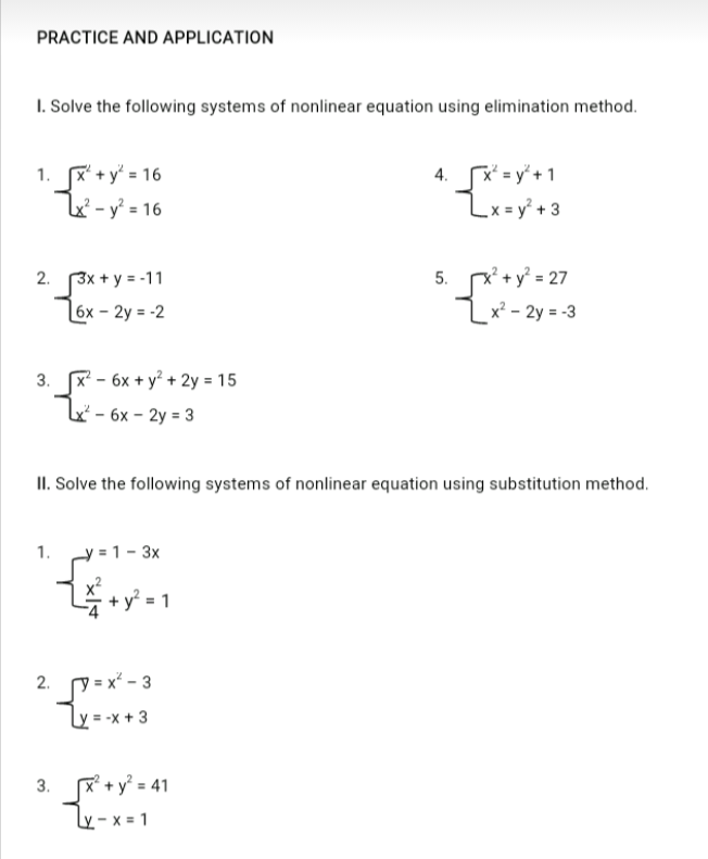 Solved PRACTICE AND APPLICATION 1. Solve the following | Chegg.com