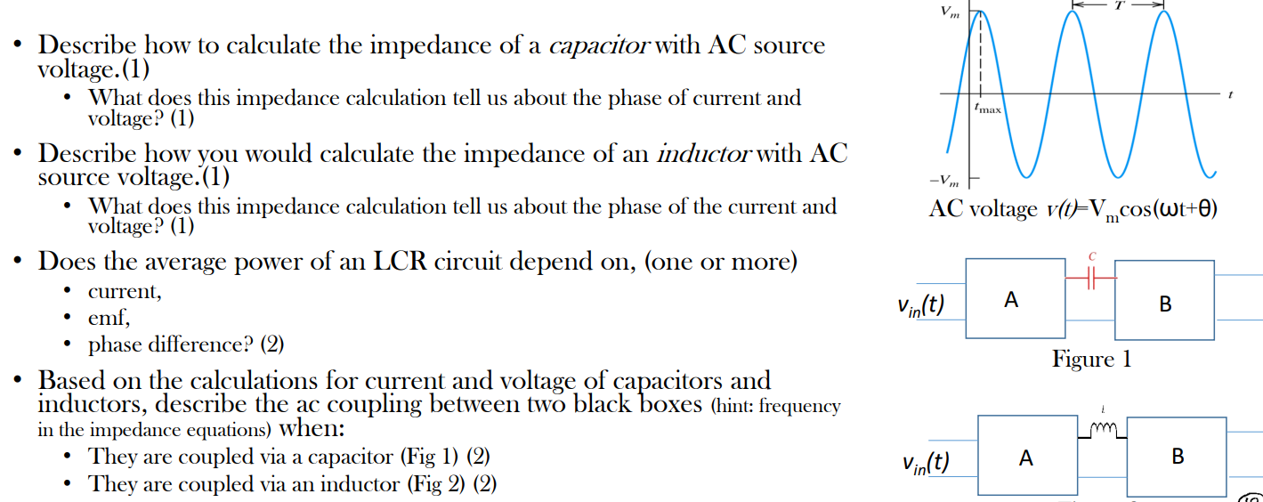 Solved - Describe how to calculate the impedance of a | Chegg.com