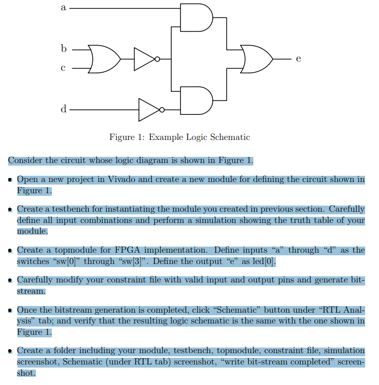Figure 1: Example Logic Schematic Consider the | Chegg.com