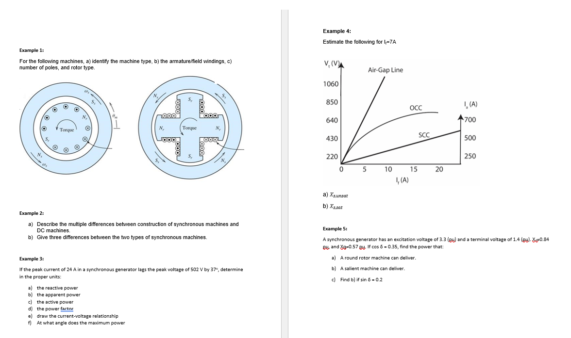 Solved Example 4: Estimate the following for I=7A Example 1: | Chegg.com