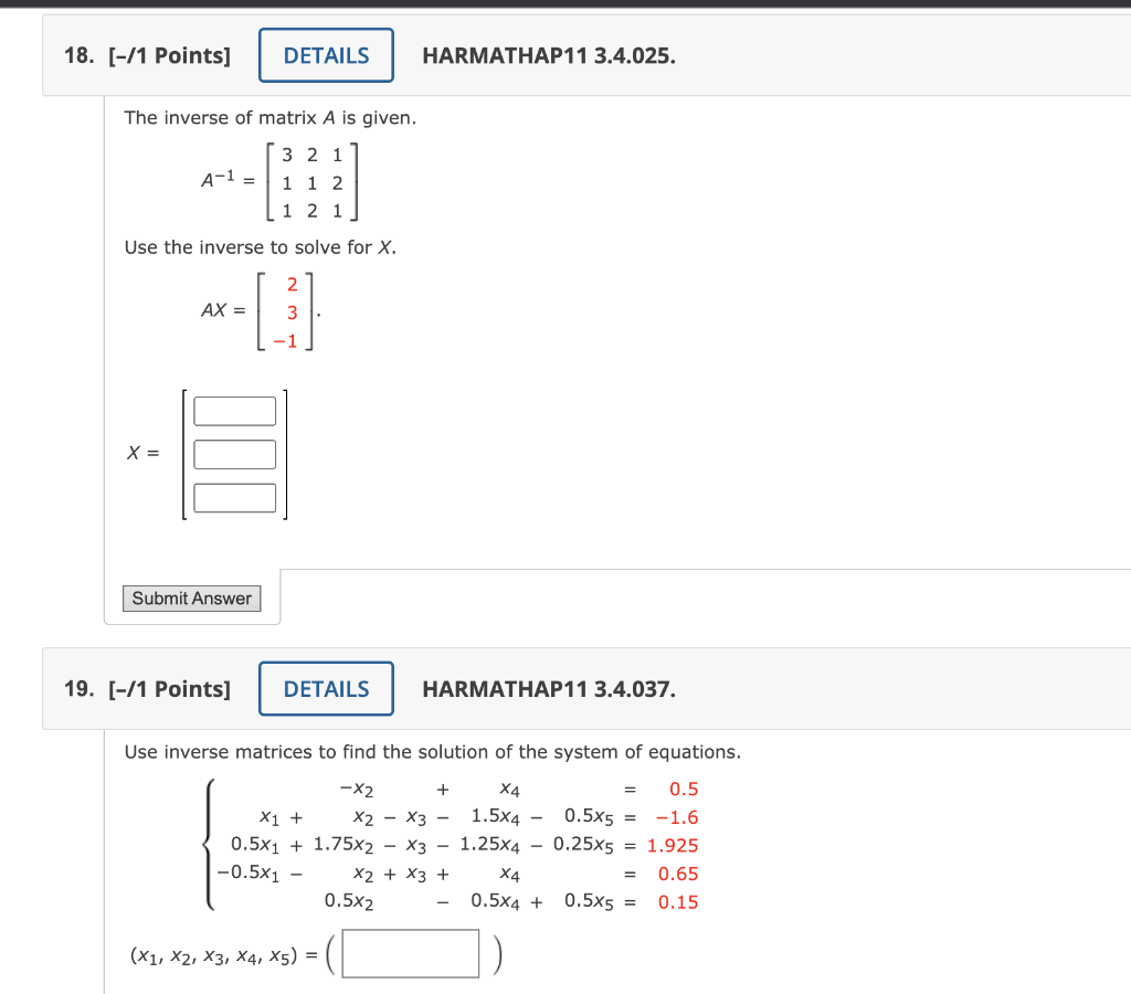 Solved ASK YOUR TEACHE 11. [-/1 Points] DETAILS HARMATHAP11 | Chegg.com
