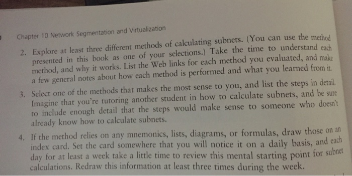 Solved Chapter 10 Network Segmentation and Virtualization | Chegg.com