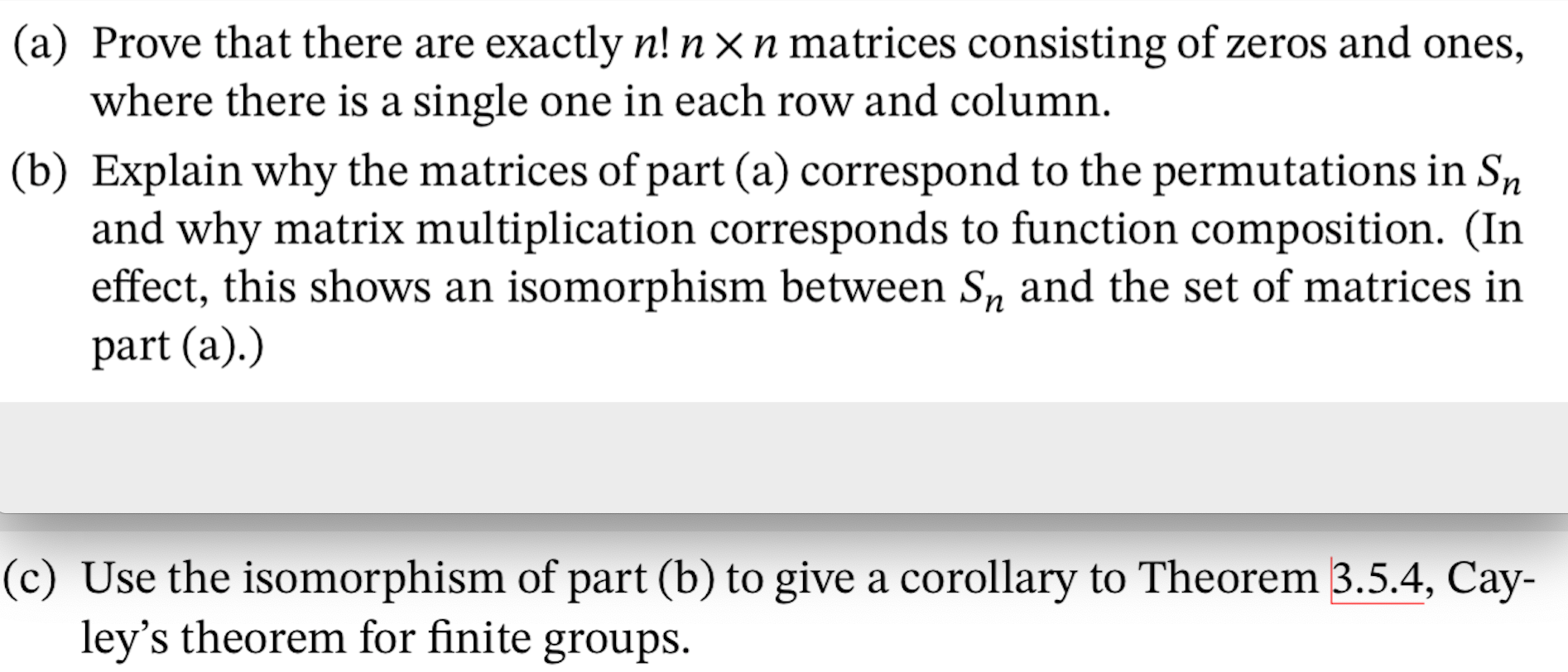 Solved (a) Prove that there are exactly n! nxn matrices | Chegg.com