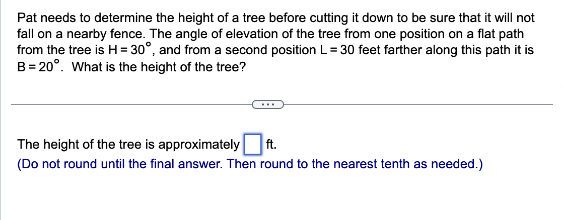 Solved Pat needs to determine the height of a tree before | Chegg.com