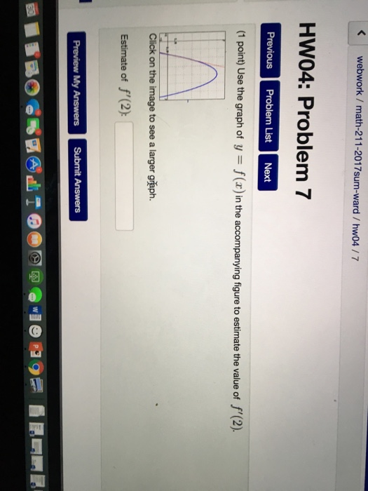 Solved webwork math-211-2017sum-ward hw04 7 HW04: Problem 7 | Chegg.com