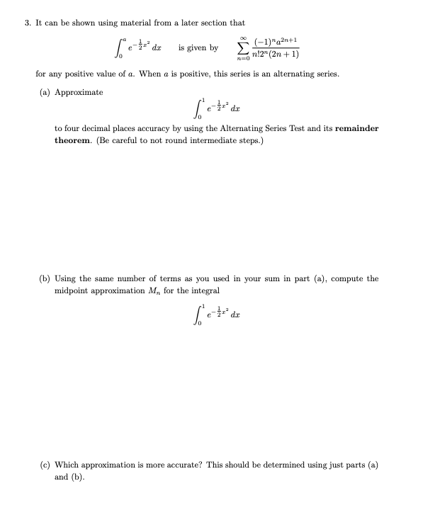 Solved 3. It can be shown using material from a later | Chegg.com