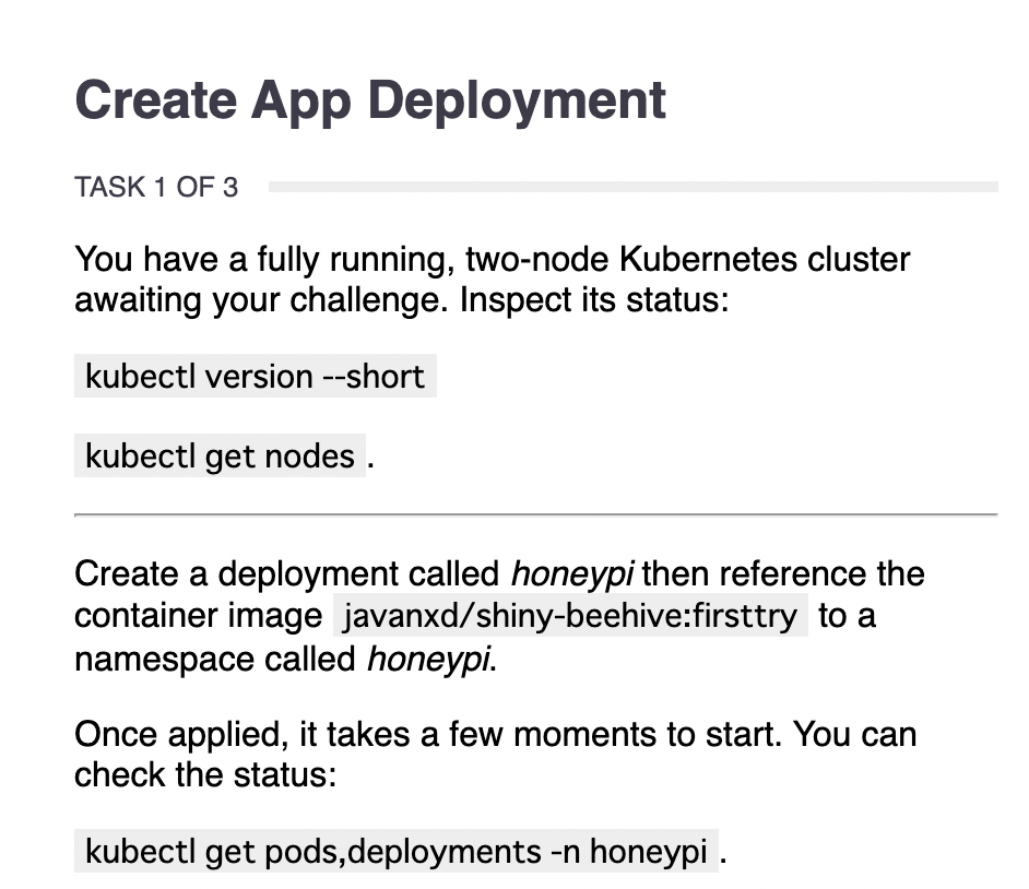 Solved Create a deployment called honeypi then reference the | Chegg.com