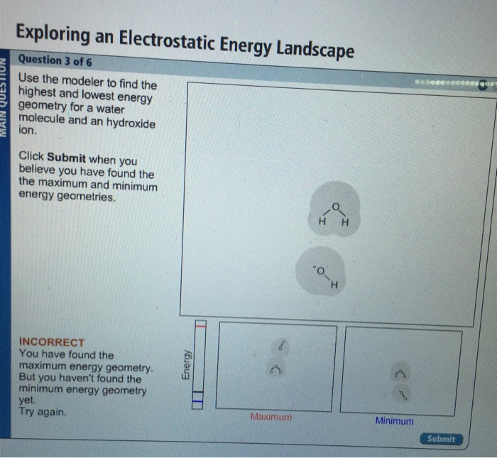 Solved Use the modeler to find the highest and lowest energy | Chegg.com