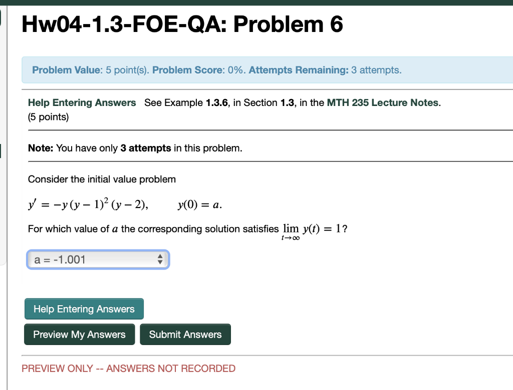 Solved Hw04-1.3-FOE-QA: Problem 6 Problem Value: 5 point(s). | Chegg.com