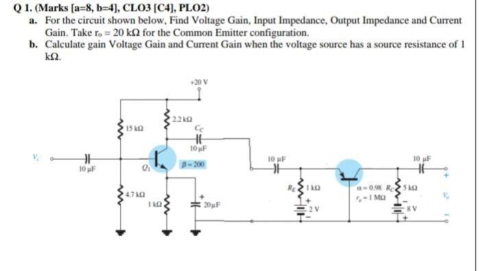Solved Q1. (Marks (a=8, b=4], CLO3 (C4), PLO2) a. For the | Chegg.com