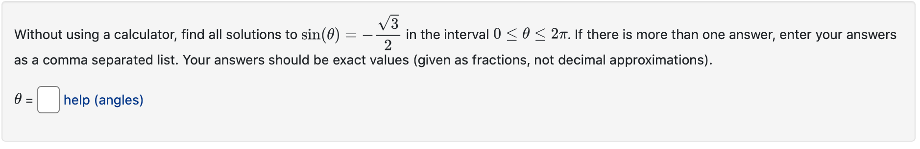 Solved Without using a calculator, find all solutions to | Chegg.com