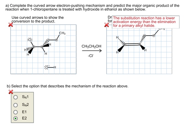 Solved a) Complete the curved arrow electron-pushing | Chegg.com