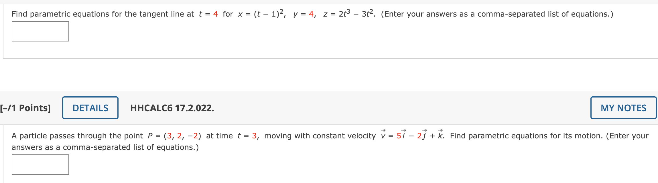 Solved Find parametric equations for the tangent line at t=4 | Chegg.com