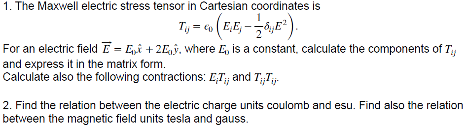 Solved Find the relation between the electric charge units | Chegg.com
