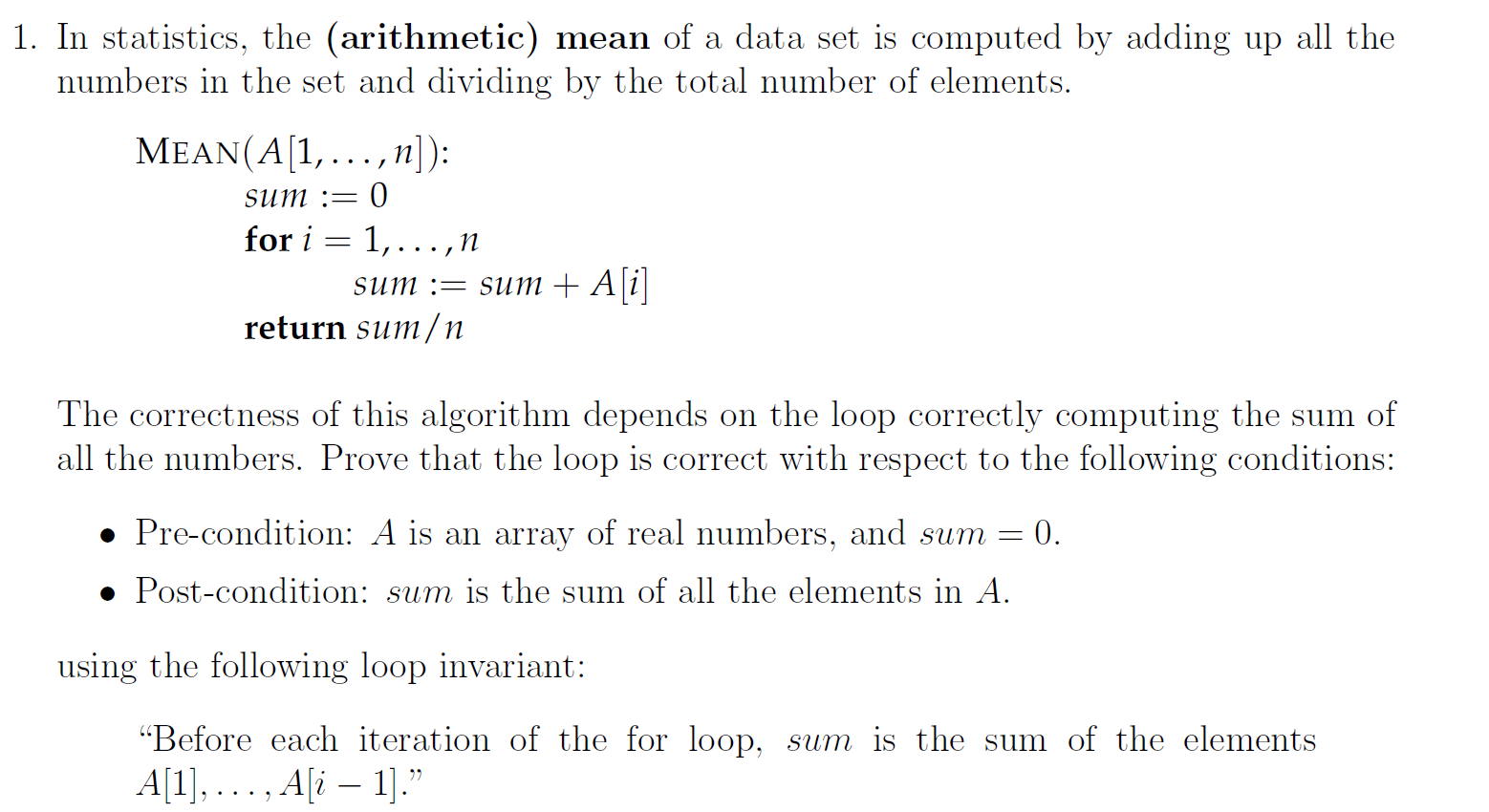 Solved 1. In statistics, the (arithmetic) mean of a data set | Chegg.com