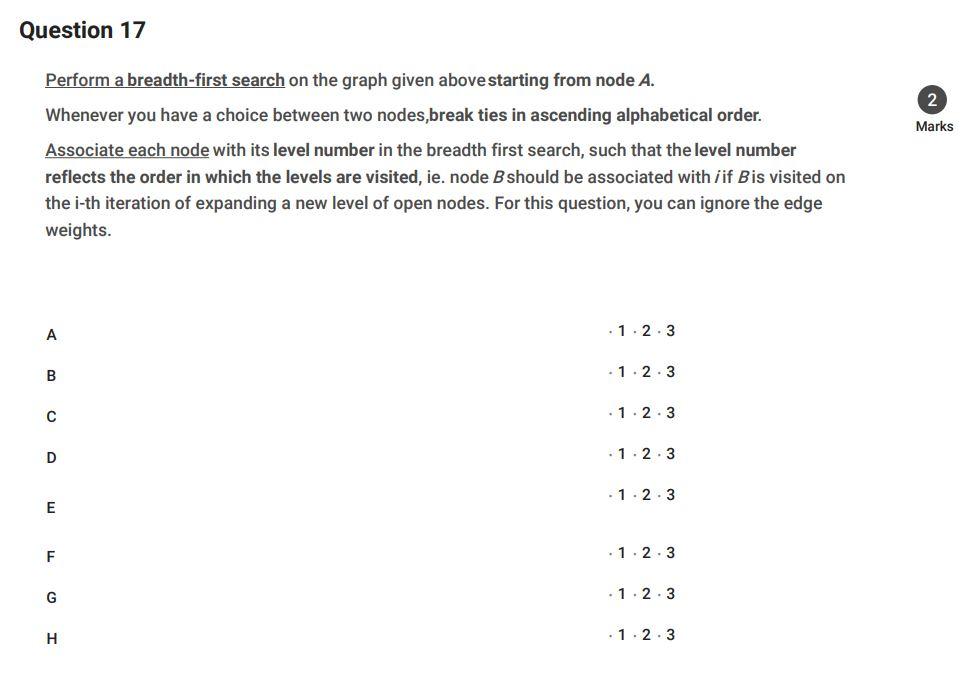 Solved 1 C A LO 5 1 3 G 6 1 D E 8 6 3 F 3 B 4 3 H Question | Chegg.com