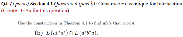 Solved Q4. (5 points) Section 4.1 Question 6 (part b) : | Chegg.com