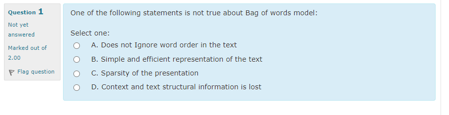 Solved One of the following statements is not true about Bag | Chegg.com