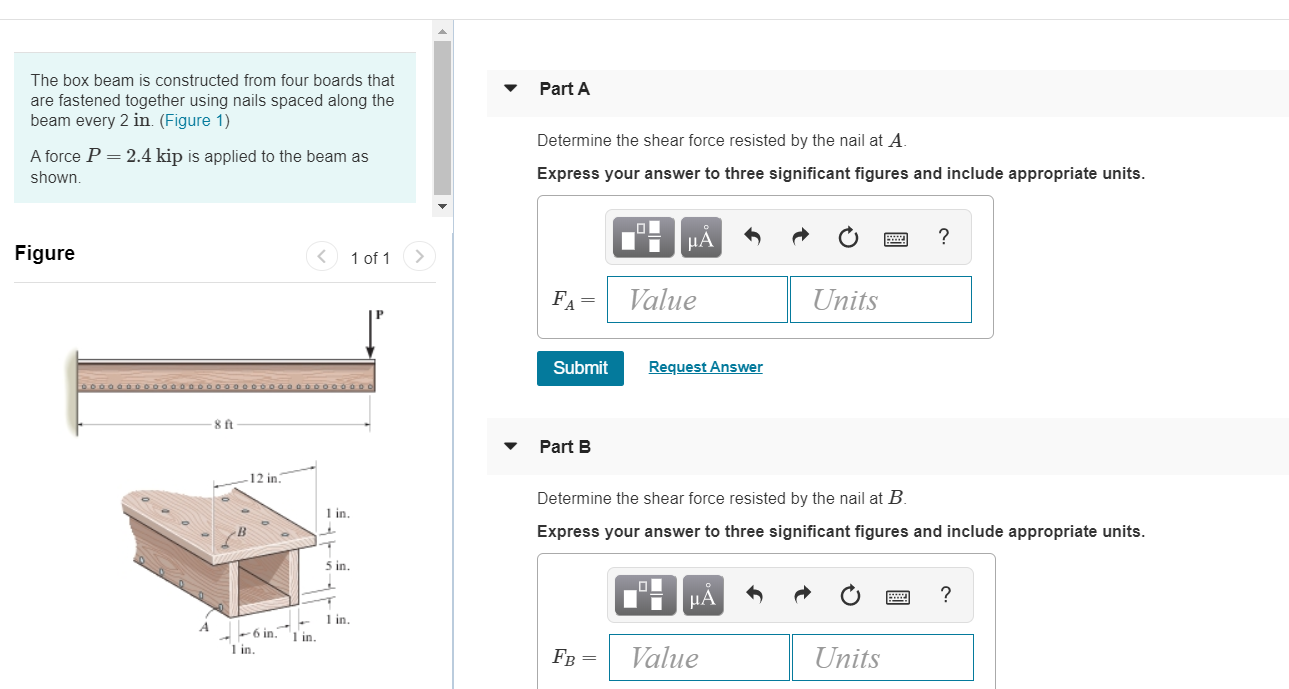 Solved Part A The box beam is constructed from four boards | Chegg.com